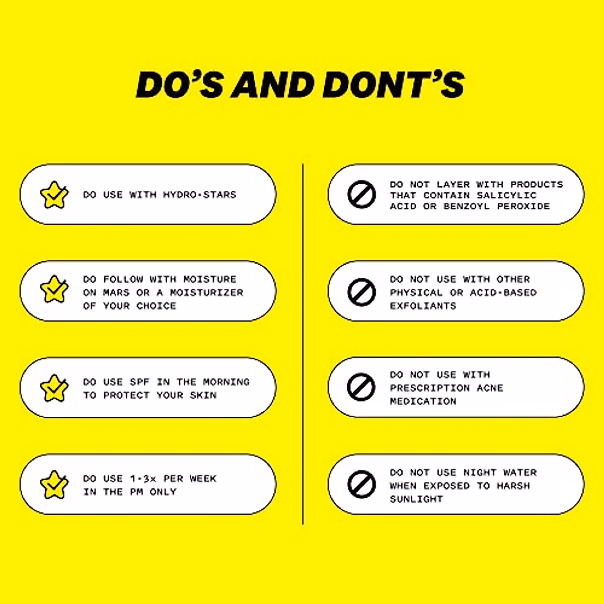 Starface Exfoliating Night Water, Face Exfoliator for Acne-Prone Skin, Made with AHAs, BHA, and PHA, Oil Free, Cruelty Free, and Vegan, 4.1oz