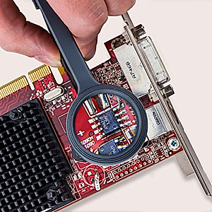 Carson Lighted MagniGrip 4.5x LED Lighted Magnifier with Precision Tweezers (MG-88)