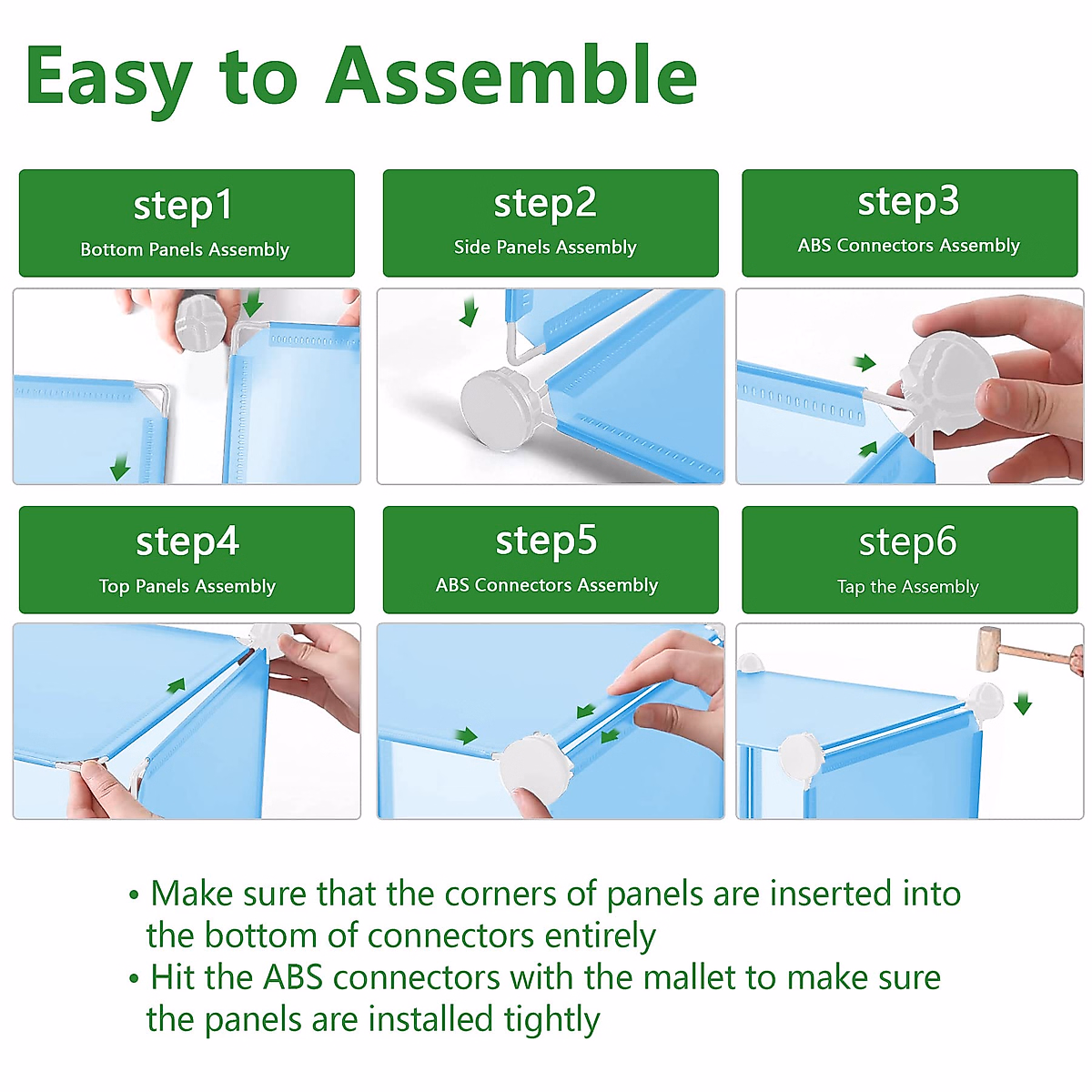 C&AHOME Cube Storage Organizer, 16-Cube Shelves Units, Closet Cabinet, DIY Plastic Modular Book Shelf, Ideal for Bedroom, Living Room, Office, 48.4" L x 12.4" W x 48.4" H Blue UPCS16L