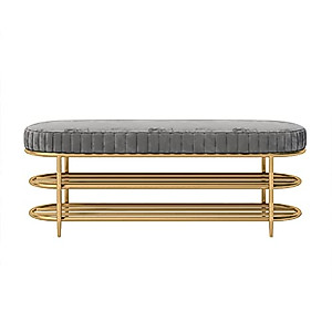 MFCHY Household Change Shoe Stool Storage Wear Small Shelf Cabinet Home Door Can Sit on Stool (Color : D, Size : 100 * 45cm)