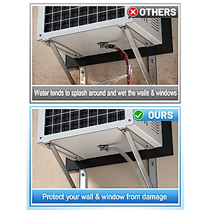 10ft Air Conditioner Drain Hose, 3/5 inch Portable AC Drain Hose Connector, Replacement for Universal Mini-Split Unit and Window Air Conditioner Unit Parts