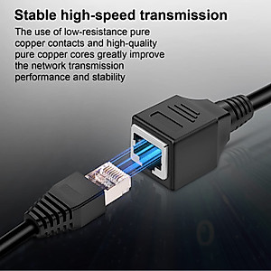 iGreely Ethernet Extension Cable 2Pack Ethernet LAN Male to Female Network Cable RJ45 Cat6 Extension Patch Cable Extender Cord 1FT/30CM CAT6