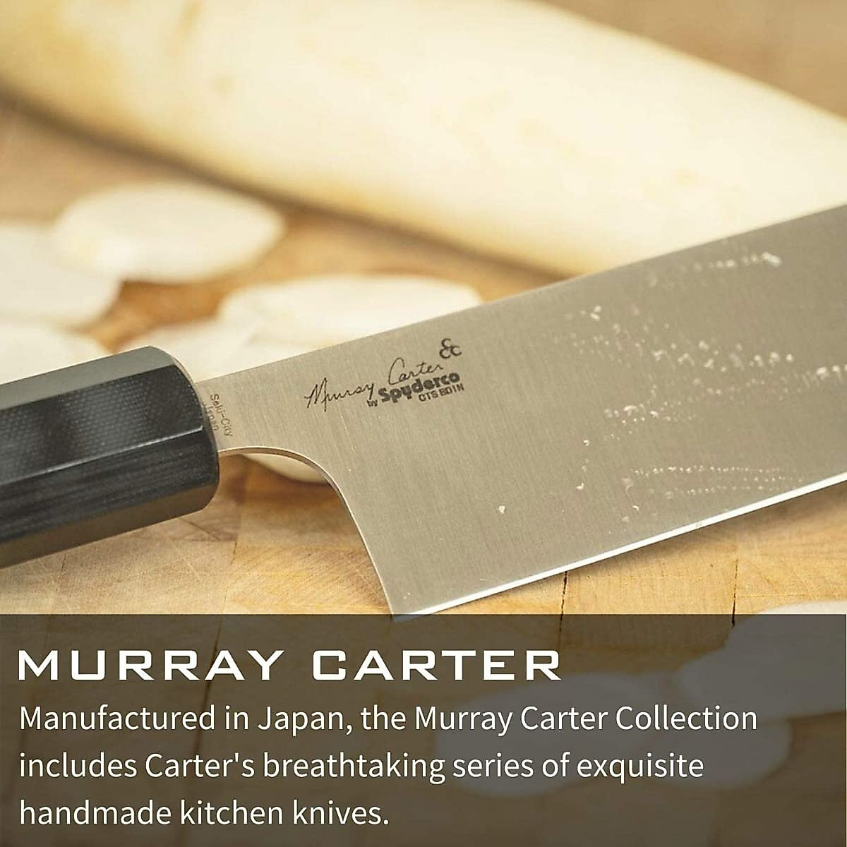 Spyderco Itamae Nakiri Premium Kitchen Knife with 7.28" SUS410 Super Blue Stainless Steel Blade and Burl G-10 Handle - Plainedge - K17GPBNBK