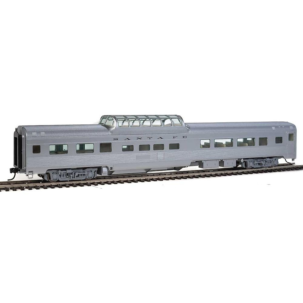 Walthers HO Scale 85' Budd Dome Coach Atchison Topeka Santa Fe/ATSF (Silver)