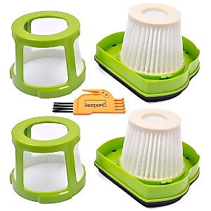 KEEPOW Pet Hair Eraser Vacuum Filter Replacement Fit for Bissell 1782 Pet Hair Eraser Cordless Hand and Car Vacuum, Replace Part# 1608653/1608654, 2 Pack