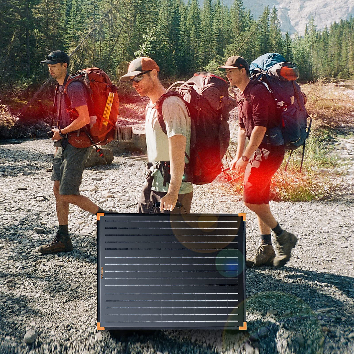 FlexSolar Solar Panel 100 Watt Foldable Waterproof PV Module SAE DC Anderson Output Power Charger with 20A PWM Controller for RV Battery, Power Station