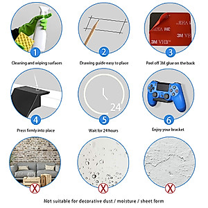 2PACK Universal Game Controller Desktop Stand Holder for Xbox ONE 360 Switch PS4 STEAM PC Nintendo, VBH Stick On Mount Computer Gamepad Accessories(Black)