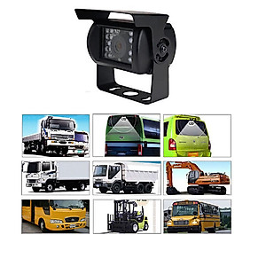 Vehicle Backup Cameras Monitor kit, 4X 4Pin 18 LED IR Car Reversing Backup Parking Camera+ 9" LCD 1/2/3/4CH Split Monitor Car Rear View Kit for Bus Truck Motorhome Caravan Trailer Camper 12V-24V