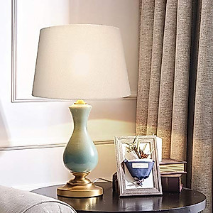 TOOTOO STAR Double 10x12x8" Fabric Natural Linen Cone Drum Hand Craft Medium Lamp Shade Set of 2, Lampshade for Floor Table Lamp, Spider (Bright White)