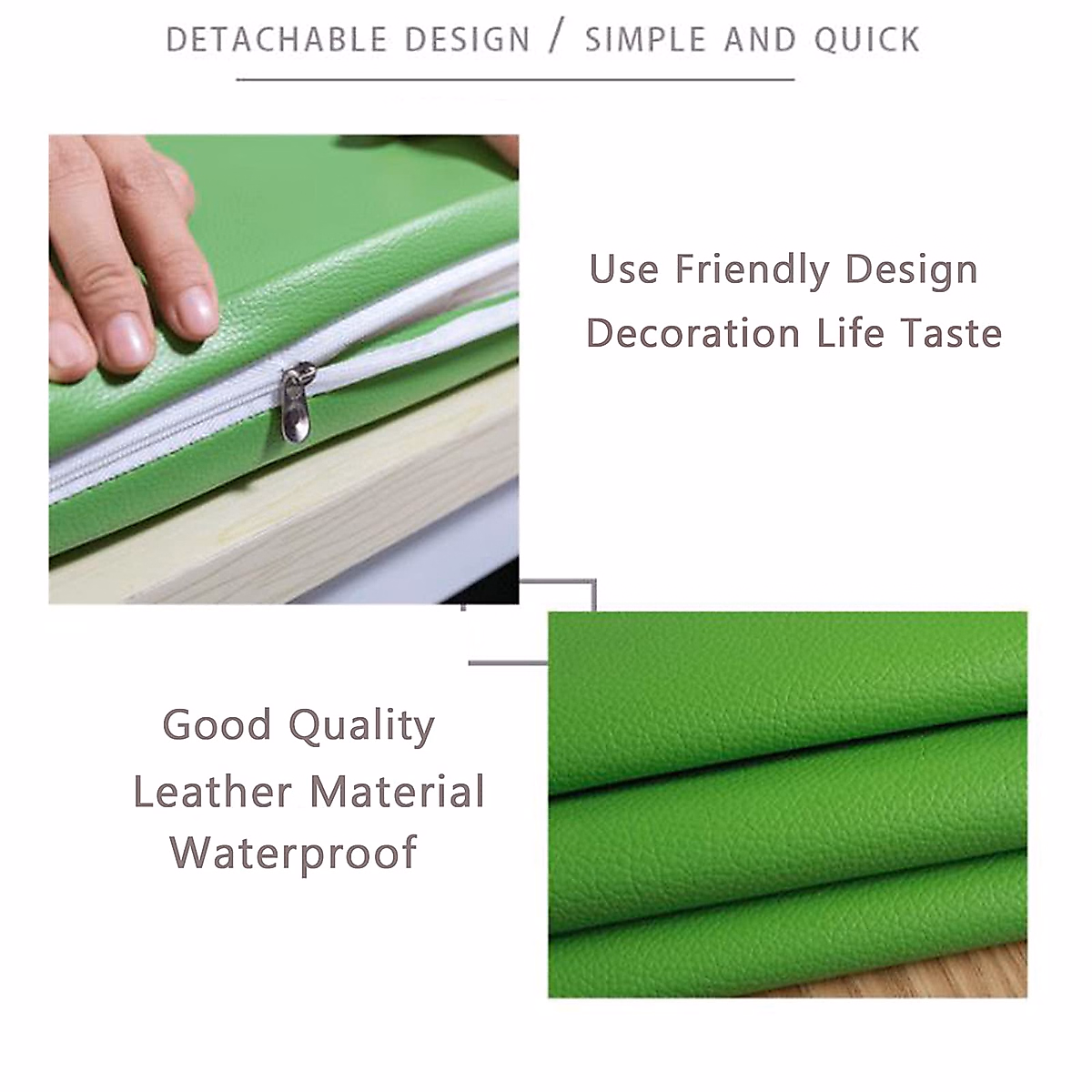 Leather Bench Cushion, Waterproof Non-Slip Sofa Settee Soft Chair Cushion, Long Rectangle Loveseat Seat Mattress for Outdoor/Indoor/Garden/Patio/Dining 48x14inch,Brown