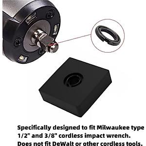 QMTCYXGS ( 12+12 Sets 1/2” & 3/8" Impact Retaining Ring Clip Friction Ring Hog Ring with O-Ring for Milwaukee Electric Pneumatic Type Impact Wrench, Includes Install Tool