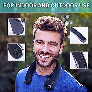 Neck Fans Portable Rechargeable - Personal Wearable Neck Air Conditioner Fan for Your Neck - 4000 mAh Around the Neck Cooling Leafless Bladeless Hanging Fan Necklace for Women Men