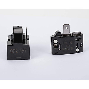 QP2-4R7 1Pin Refrigerator PTC Starter Relay and 6750C-0005P Refrigerator Overload Protector For LG Refrigerator Compressor,2 Pieces in Total