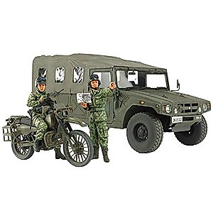 TAMIYA 25188 25188-1:35 JGSDF Reconnaissance Wheel with HMV Vehicle, Model Construction, Plastic Kit, Unpainted