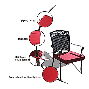Sunshine Outdoor Patio Chair Cushion Outdoor Seat Cushions for Patio Furniture 20x20x2.8 inch Set of 4 Red