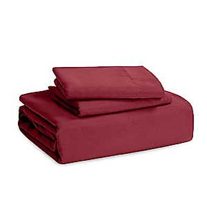 Bedsure Twin/Twin XL Duvet Cover Dorm Bedding - Soft Prewashed Red Duvet Cover Twin, 2 Pieces, Includes 1 Duvet Cover (68"x90") with Zipper Closure & 1 Pillow Sham, Comforter NOT Included