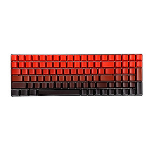 YMDK 124 Keys ANSI ISO Dyed Red Gradient PBT OEM Profile Keycap for 104 87 61 64 68 84 96 MX Switches Mechanical Gaming Keyboard (Red Gradient)