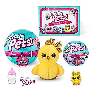 5 Surprise Plushy Pets Series 1 by ZURU (3 Pack) Cute Stuffed Animal Miniature Toys, Amazon Exclusive, Mystery Collectible Plushies for Kids and Girls