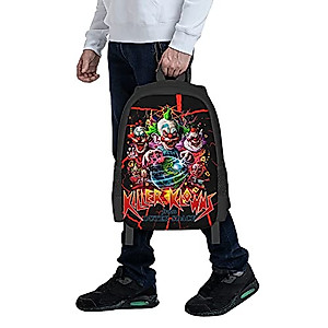 UAXEROU Killer Horror Klowns Movie from Outer Space Unisex Carry On Backpack Large Travel Backpack for Women Men Work Casual Laptop Daypack