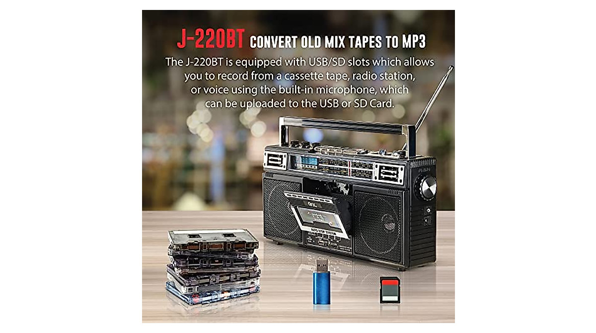 QFX J-220BT Boombox: Bluetooth & MP3 Features