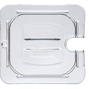 Carlisle FoodService Products 10311U07 StorPlus Sixth Size Polycarbonate Universal Handled Notched Food Pan Lid, Clear
