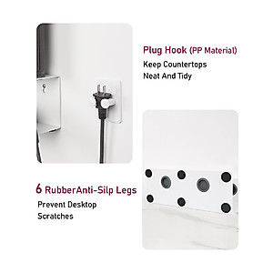 Affogato Wall Mount Holder Compatible with Dyson Airwrap Styler Storage Holder for Accessories Organizer Rack Stand for Wand Barrels Brushes, 4-Slots, White