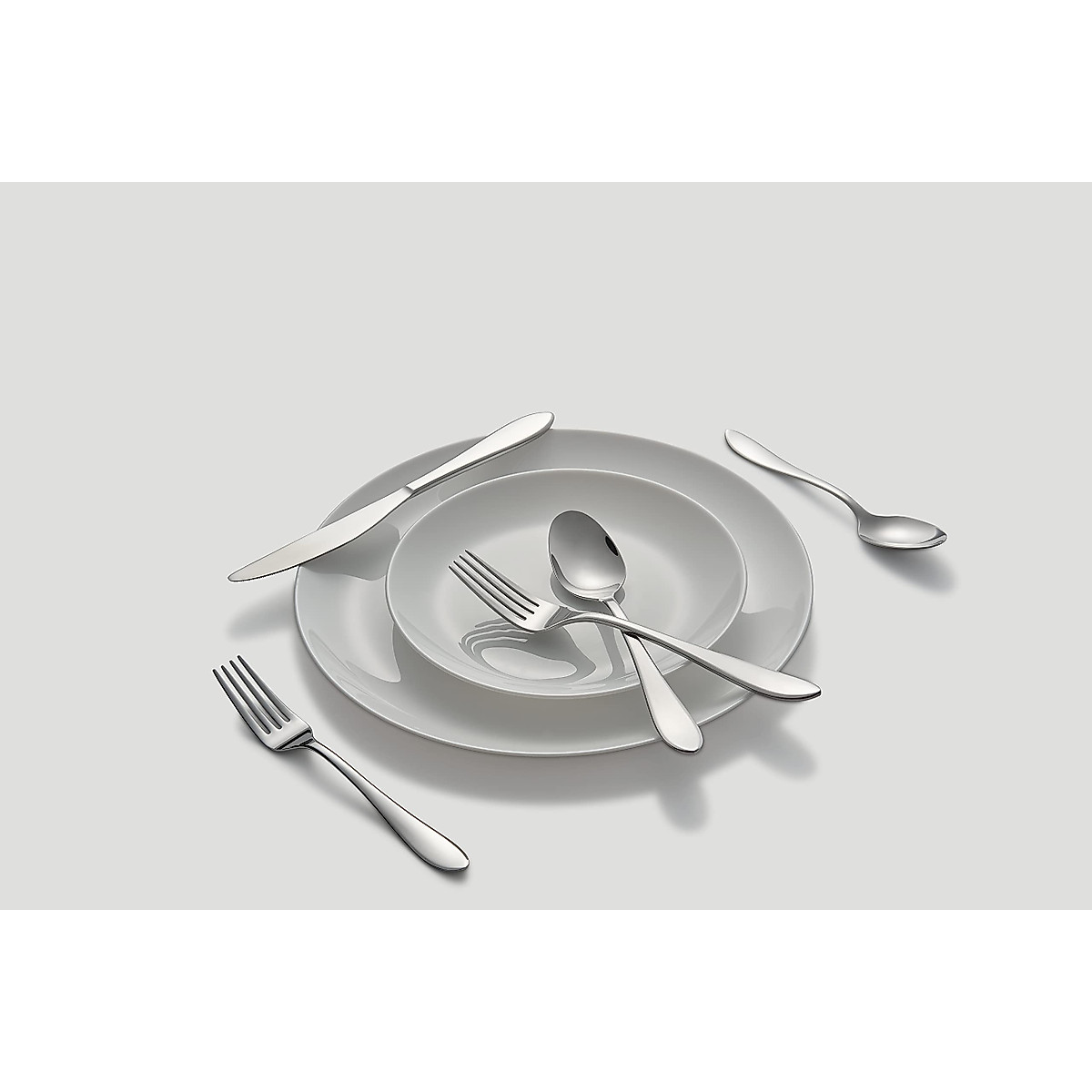 CAMBRIDGE Silversmiths Delia Mirror 20-Piece Flatware Set, Service for 4