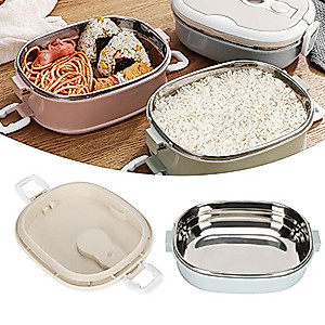 Bento Boxes, Lunch Box Portable Leakproof Stainless Steel Insulated Thermal Food Container Compartment Lunch Box for Student Children Work(Single Layer 900ml)