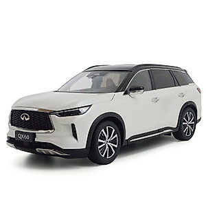 Paudi Model 1/18 Scale Diecast Cars 2022 Infiniti QX60 Model Car For Adults Collection White