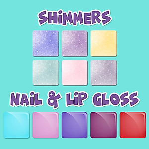 Little Mermaid Train Case Beauty Set, Kids Makeup Kit for Girls, Real Washable Toy Makeup Set, Play Makeup, Pretend Play, Party Favor, Birthday, Toys Ages 3 4 5 6 7 8 9 10 11 12