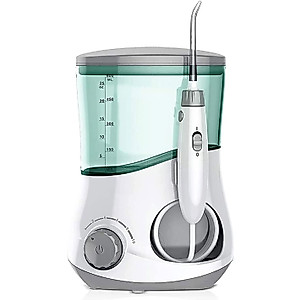 GIENEX Water Flosser for Teeth, Dental Oral Irrigator with 6 Jet Tips, 600ML Water Tank, Non-Slip Base, Quiet Electric Flosser for Braces Care, Teeth Cleaner