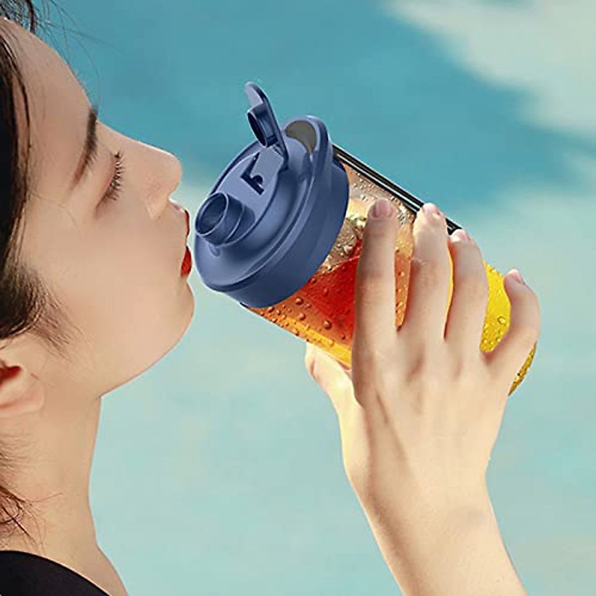 Portable Blender Travel Juicer Cup with Cup Lid & 6 Blades, 400ml Electric Smoothie Blender Maker, USB Rechargeable for Outdoors/home/office/sports/gift