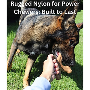 Mias Pawsome Pets German Shepherd Tested Wishbone: Beef Flavor Indestructible Dog Chew Toy for Aggressive Chewers, Tough & Durable Interactive Toy for All Breeds and Sizes, Alleviates Boredom