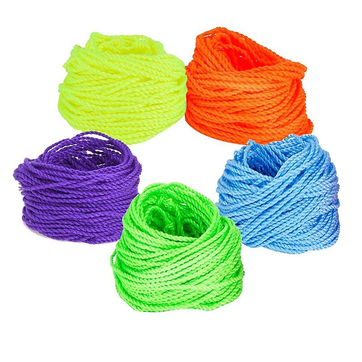 Yoyo Strings Pack of 25 - Professional Yoyos String Replacement, Polyester Yoyo String for Responsive or Unresponsive Yoyo, Rainbow Colors - Blue, Green, Yellow, Orange, Purple