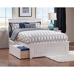 Leo & Lacey Urban Queen Storage Platform Bed in White