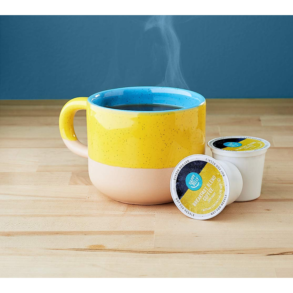 Amazon Brand - Happy Belly Light Roast Coffee Pods, Breakfast Blend, Compatible with Keurig 2.0 K-Cup Brewers, 100 Count