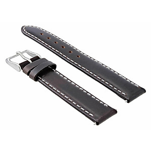 Ewatchparts 20MM SMOOTH LEATHER WATCH STRAP BAND COMPATIBLE WITH IWC PILOT PORTUGUESE TOP GUN BROWN WS