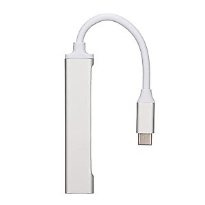 USB C Hub,4 in 1 High Speed USB Docking Station,USB Splitter with with 4 USB Port,USB Extender,Compatible for USB C Laptops/Phones/Keyboard/Printer/Tablet(Silver)
