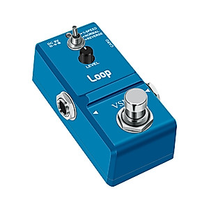 VSN Looper Pedal Electric Guitar Effect Looping Record for 10 Minutes and Mini Size Loops 3 Mode TF Card Transmission Port