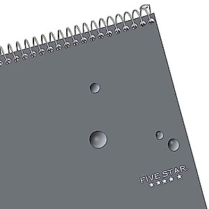 Five Star Top Bound Notebooks, 6 Pack, 1-Subject, College Ruled Paper, Fights Ink Bleed, Water Resistant Cover, 11" x 8-1/2", 100 Sheets, Assorted Colors (73525)