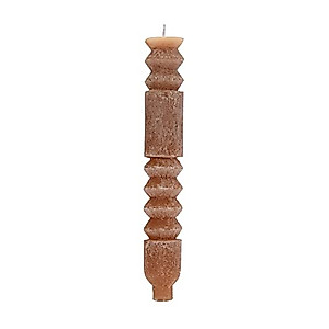 Creative Co-Op Unscented Totem Taper Box, Set of 2, Cappuccino Candles, 2" L x 2" W x 10" H, Brown, 2 Count