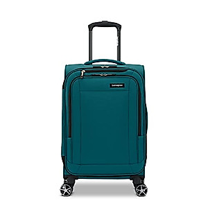 Samsonite Saire LTE Softside Expandable Luggage Wheels, Pine Green, Carry On Spinner