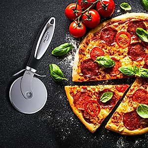 Pizza Cutter Wheel，Mituer 8.2 inch Super Sharp Pizza Cutter, Pizza Slicer With Non-Slip Handle, Stainless Steel Pizza Wheel Cutter, Dishwasher Safe