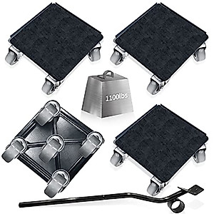 2022 Upgraded Furniture Dolly, 1100lbs Heavy Duty Safe Dolly with 5 Wheels, Moving Furniture Dolly, Furniture Lifter, Heavy Furniture Roller Mover Tool, for Sofa Refrigerator