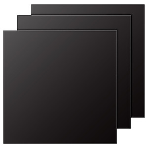 LOYORTY 3PCS 12 x 12 x 1/16(0.06”) Inch Anodized Aluminum Sheet, 5052 Black Aluminum Engraving Blanks, 1.5MM Thin Metal Plates for Laser Engraving, Crafting, DIY, House Decoration