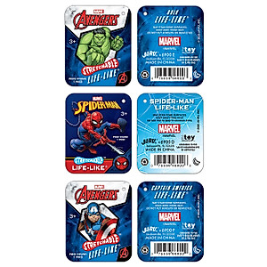 JA-RU Marvel Avengers Stretchy Toys Heroes Squish & Pull Toys (3 Units Assorted) Hulk Captain America & Spiderman Calming Fidget Toy, Stress Toys for Kids & Boys Toys DEF-6900-3