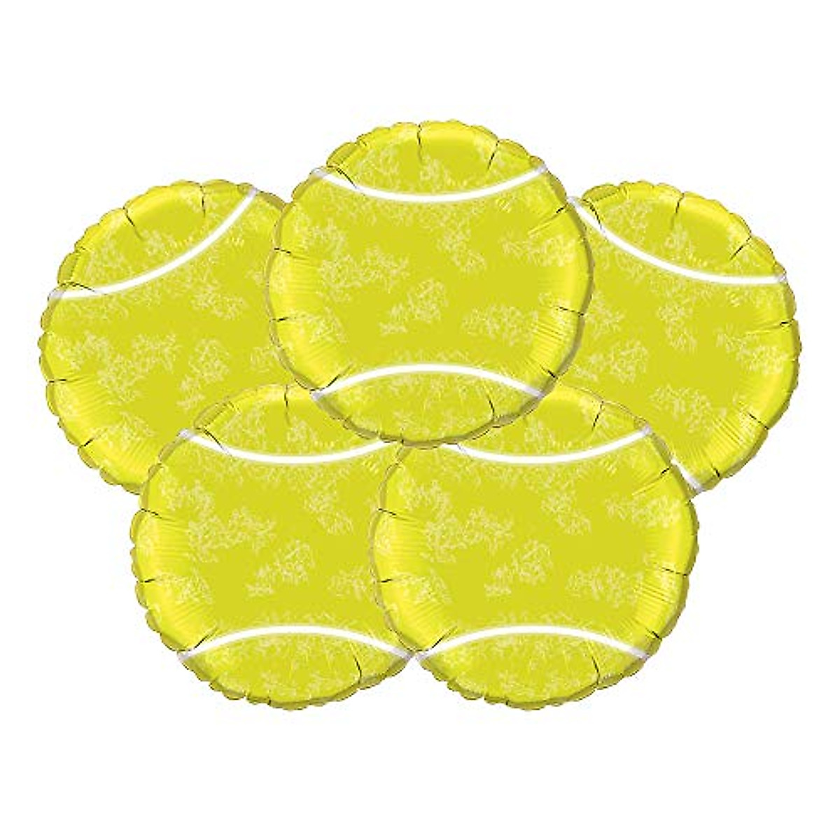 Set of 5 Tennis Ball Sport 18" Foil Party Balloons