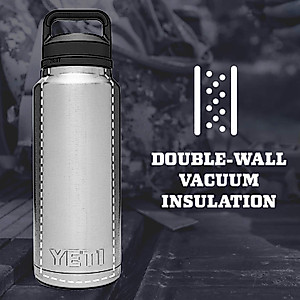 YETI Rambler 36 oz Bottle, Vacuum Insulated, Stainless Steel with Chug Cap, White