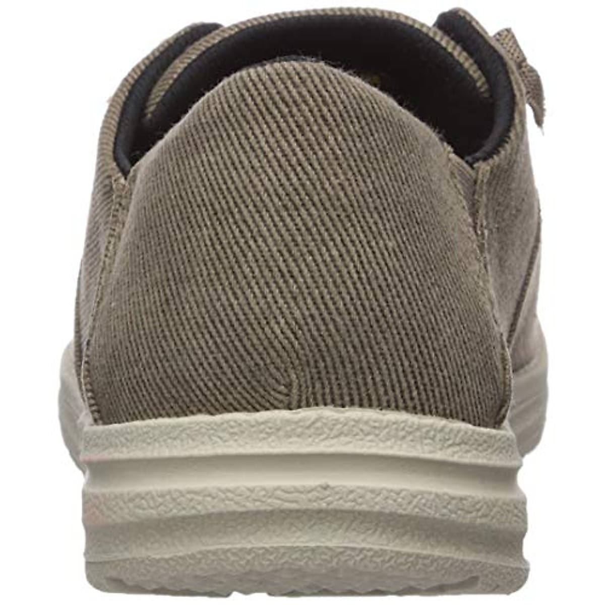 Skechers Men's VOLGO Slip ON Melson Canvas Slip-On Moccasin Shoe, Brown, 12 Medium US