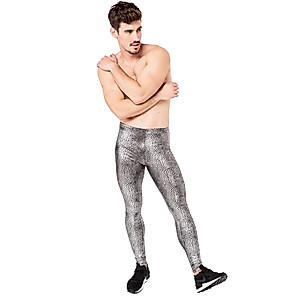 Kapow Meggings Metallic, Velvet & Special Material Men's Leggings (24 Carat Gold, Large)